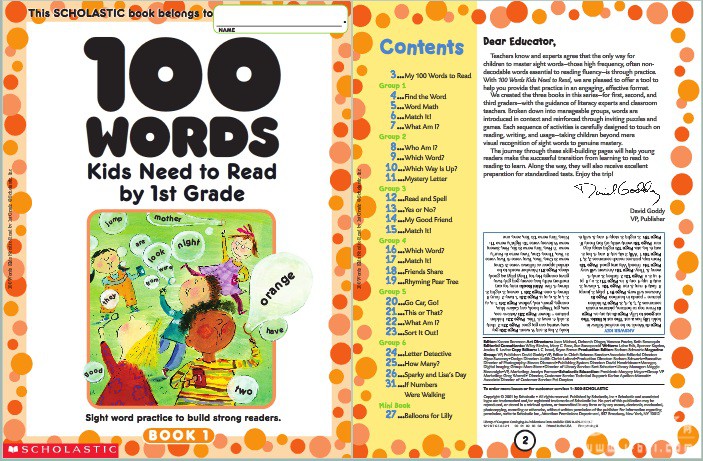 Scholastic乐学 100 Words Kids need to Read(G1-G3) - 爱贝亲子网