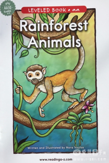 RAZ【A-Z】英语分级读物 aa级Rainforest Animals电子资源下载 - 爱贝亲子网