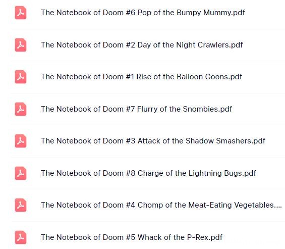 国外超火的桥梁书《毁灭笔记The Notebook of Doom》1-8册PDF电子书百度网盘分享 - 爱贝亲子网
